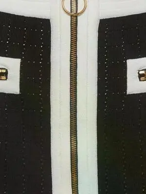 Balmain Knitted Zip-up Mini Skirt