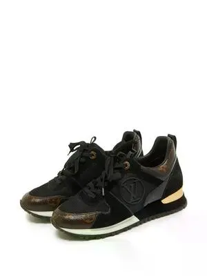 LOUIS VUITTON Run Away Monogram Sneakers - Black