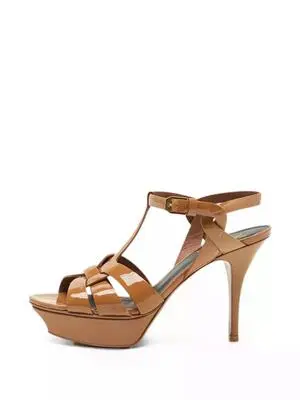 Saint Laurent Tribute Leather Platform Sandals