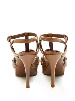 Saint Laurent Tribute Leather Platform Sandals