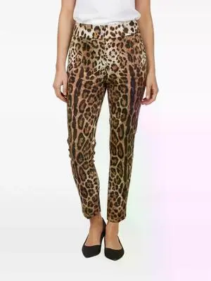 Dolce & Gabbana Leopard Print Jacquard Trousers