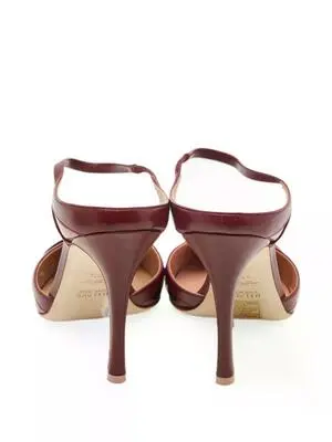 MALONE SOULIERS Uma Two-tone Leather Heeled Mules