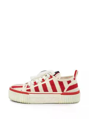 CHRISTIAN LOUBOUTIN Super Pedro Striped Platform Sneakers