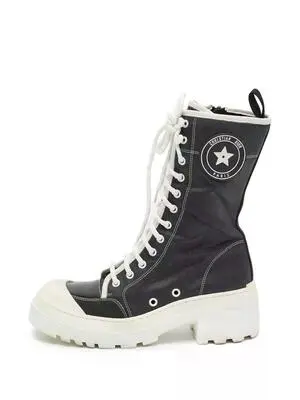 Dior D-rise Lace-up Boots - Black