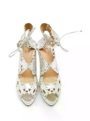 CHARLOTTE OLYMPIA Belinda Leather Platform Sandals