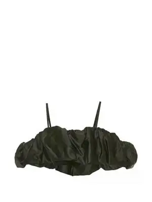 Simkhai Leonora Ruffled Corset Cropped Top