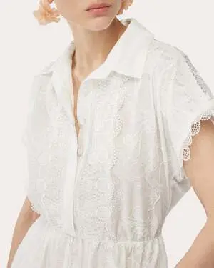 Waimari Aura Lace Midi Shirt Dress