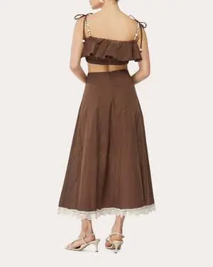 Waimari Zaphyr Cotton A-line Midi Skirt