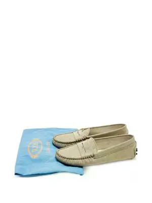 TOD'S Gommino Glitter-embellished Loafers - Gold