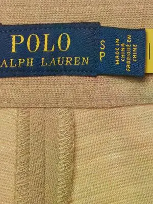Polo Ralph Lauren Beige Paneled Zip Leggings