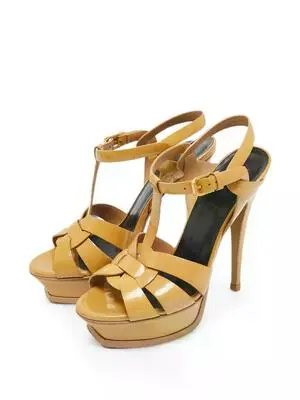 Saint Laurent Tribute Platform Sandals - Yellow
