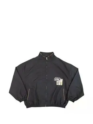 PALY Graphic Print Zip-up Jacket - Blue