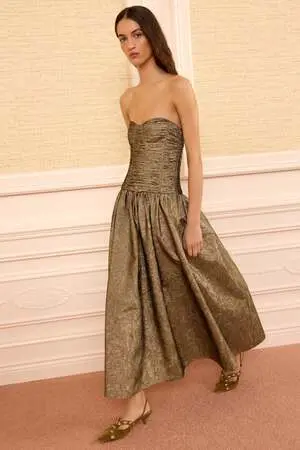 Ulla Johnson Lumina Strapless Taffeta Dress