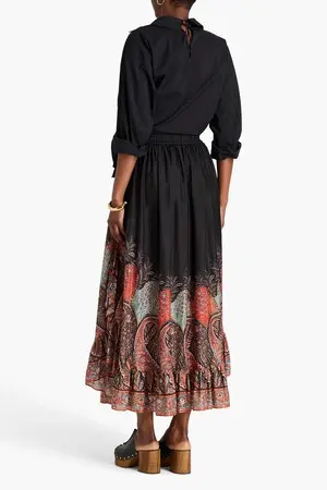 Zimmermann Paisleyprint Silk Maxi Skirt