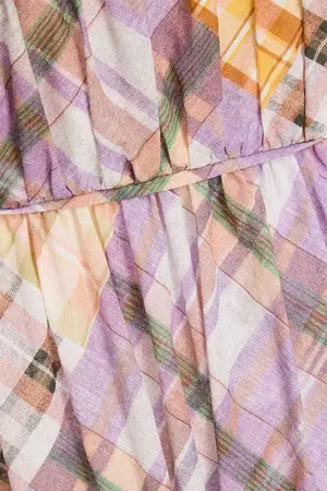 Zimmermann Cutout Checked Cottonpoplin Maxi Dress