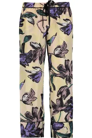 Marni Printed Silk Straightleg Pants - Multicolor