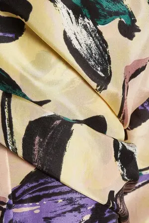 Marni Printed Silk Straightleg Pants
