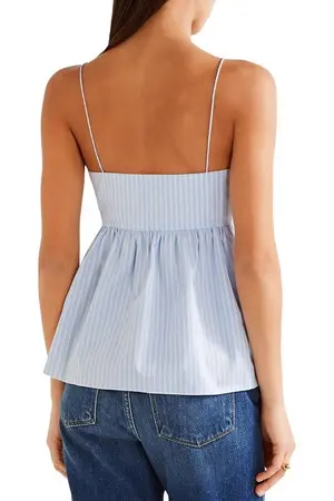 Elizabeth And James Eloise Striped Cottonpoplin Top