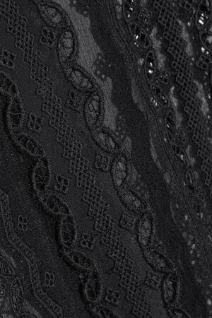 Elizabeth And James Sophia Lace-trimmed Silk Georgette Blouse