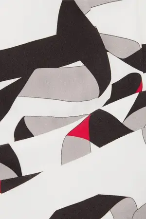 MSGM Printed Crepe Peplum Top
