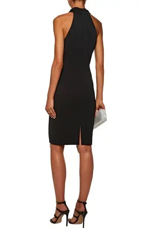 Badgley Mischka Odessa Embellished Stretchcady Dress