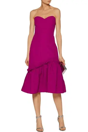 Saloni Alara Polkadot Cloqué Midi Dress