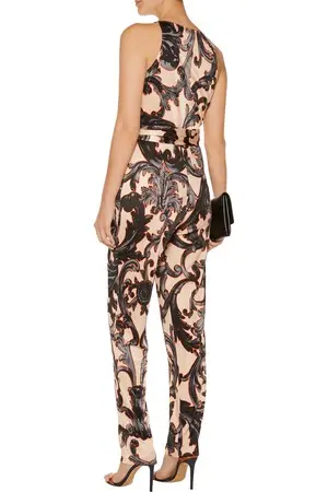 Issa Rubell Printed Stretch-jersey Jumpsuit