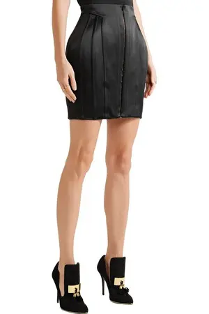 Balmain Satin Mini Skirt