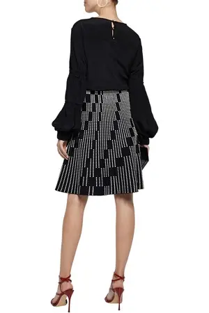 Roland Mouret Embroidered Cloqué Skirt