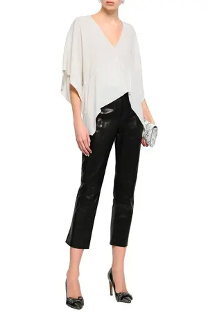 IRO PARIS Ekala Draped Crepe De Chine Top