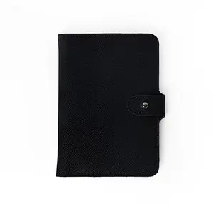 PACK'N TRAVEL Vegan Leather Passport Holder - Black