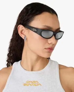 Casablanca Black Warped Sport Sunglasses By