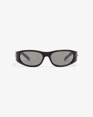 Casablanca Black Warped Sport Sunglasses By
