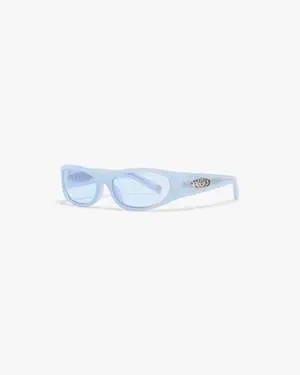 Casablanca Blue Warped Sport Sunglasses By - Multicolor