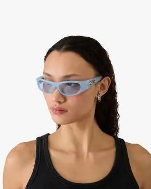 Casablanca Blue Warped Sport Sunglasses By