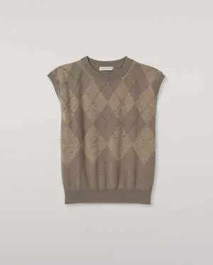Johnstons Of Elgin Clan Argyle Cashmere Tank