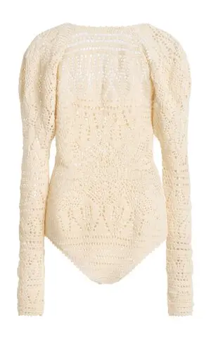 Ulla Johnson Josephine Scoop-neck Knit Cotton Bodysuit