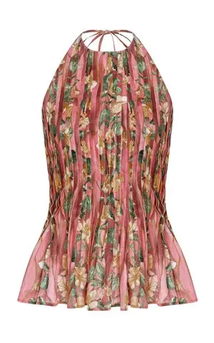 Agua Bendita Caña Castillo Linen Top - Multi