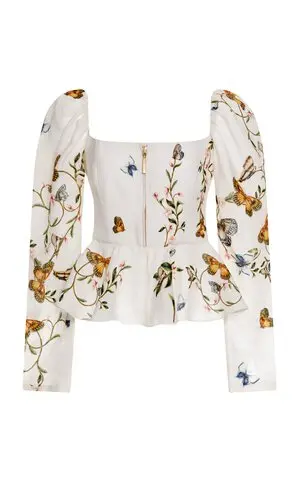Agua Bendita Bromelia Orquidea Linen Top - Multi