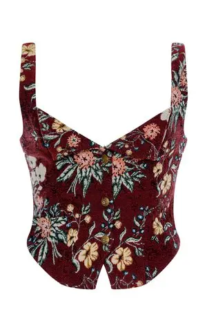 Agua Bendita Pergamino Isolda Cotton-blend Top - Multi