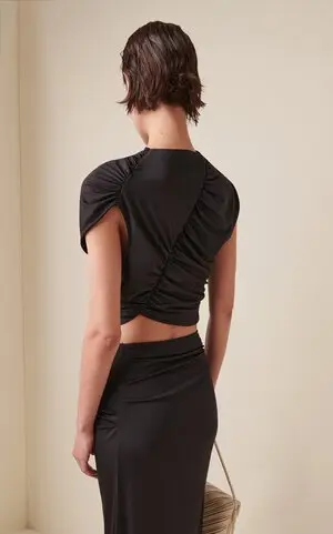 Victoria Beckham Gathered Crop Top