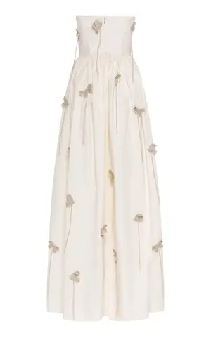 Agua Bendita Tonia Orquidea Cotton Maxi Dress