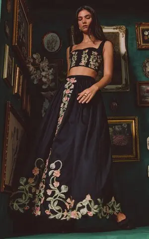 Agua Bendita Eclipse Castillo Cotton Maxi Skirt
