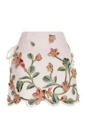 Agua Bendita Luna Castillo Linen Shorts