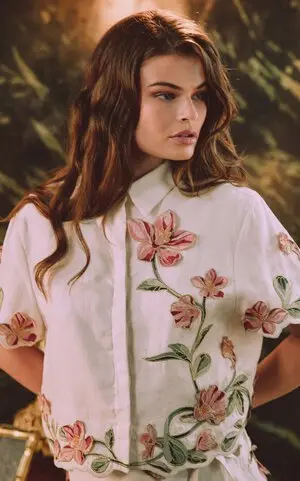 Agua Bendita Virtuosa Castillo Linen Top