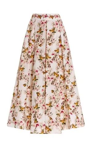 AGUA BENDITA Delta Orquidea Cotton Maxi Skirt