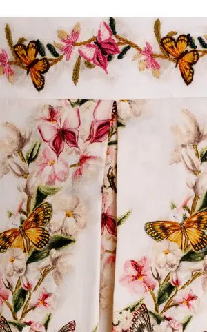 Agua Bendita Delta Orquidea Cotton Maxi Skirt