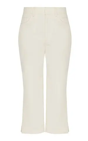 Zimmermann Clash Drill Cotton Capri Pants - Ivory