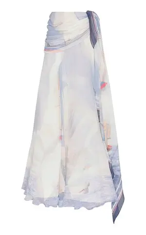 Zimmermann Clash Sail Silk Maxi Skirt - Multi