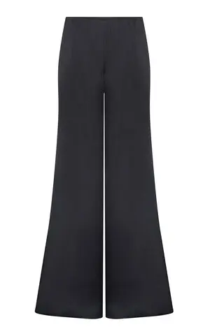 Zimmermann Clash Drape Wide-leg Pants - Black